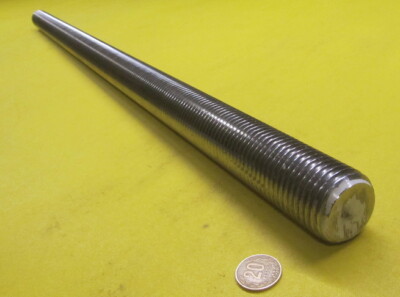 Metric 10.9 Steel Threaded Rod, RH, M42 x 4.5 Pitch x 1 Meter Length, 1 ...