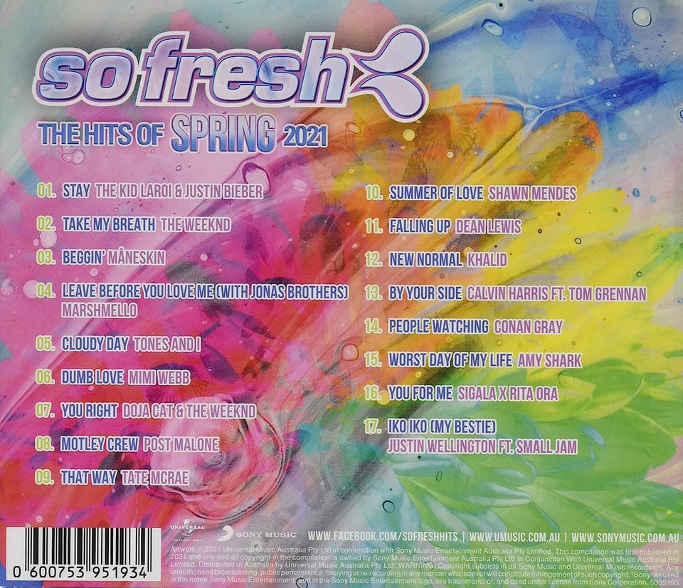 Various Artists So Fresh: The Hits Of Spring 2021 / Various (CD ...