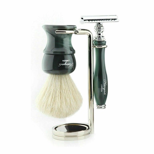 Classy DE Safety Razor, Beard & Mustache Shave Brush, 3Pcs Shaving Set ...
