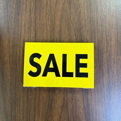 Sale Signs- Yellow/Black Cards Retail Price Signs Shelf-5.5"W x 3.5"H ...