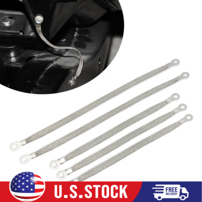 5X Universal Tinned Copper Engine Ground Strap Truck Car Kit 3-10" AND ...
