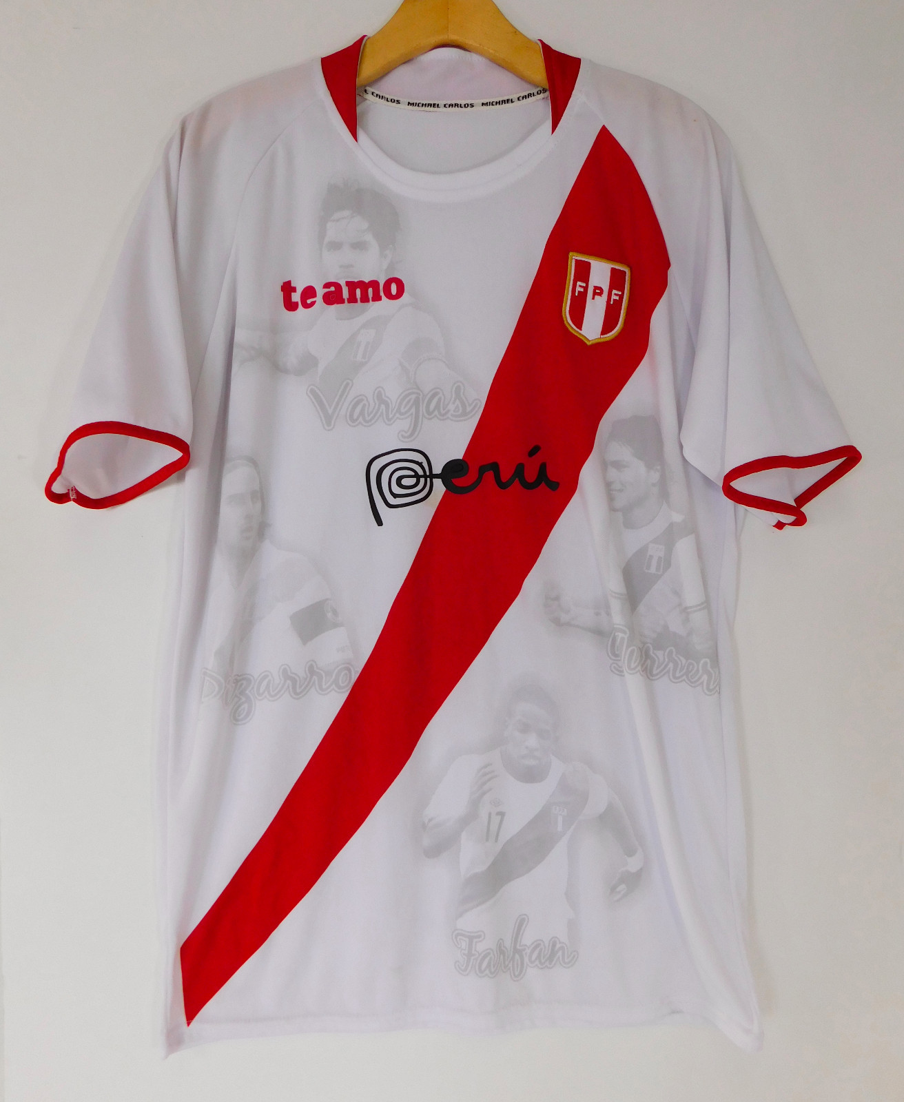 FPF Peruvian Football Federation PERU Soccer JERSEY Te Amo MEN'S SIZE ...