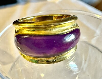 Robert Lee Morris Brass Amethyst Ring Size 10 RLM STUDIOS Men’s Women’s ...