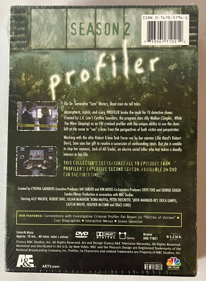 NEW SEALED PROFILER TV Series Complete Season 2 DVD 6 Volume Box Set ...