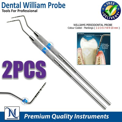 Dental Perio Probes Williams Color Coded Marking Probe Periodontal ...