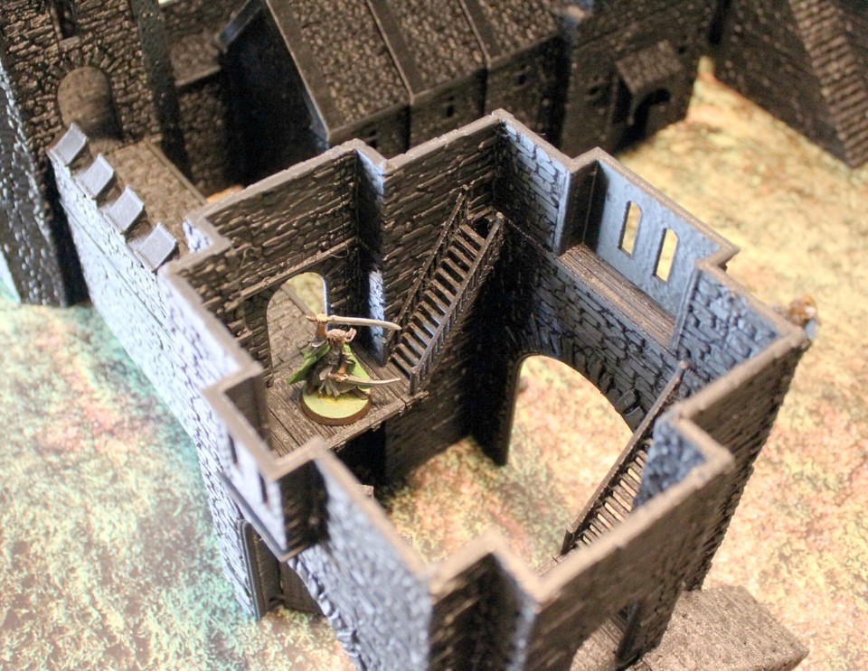 Greendale Modular Fortress 28mm Castle Terrain D&D Warhammer LotR Pike ...