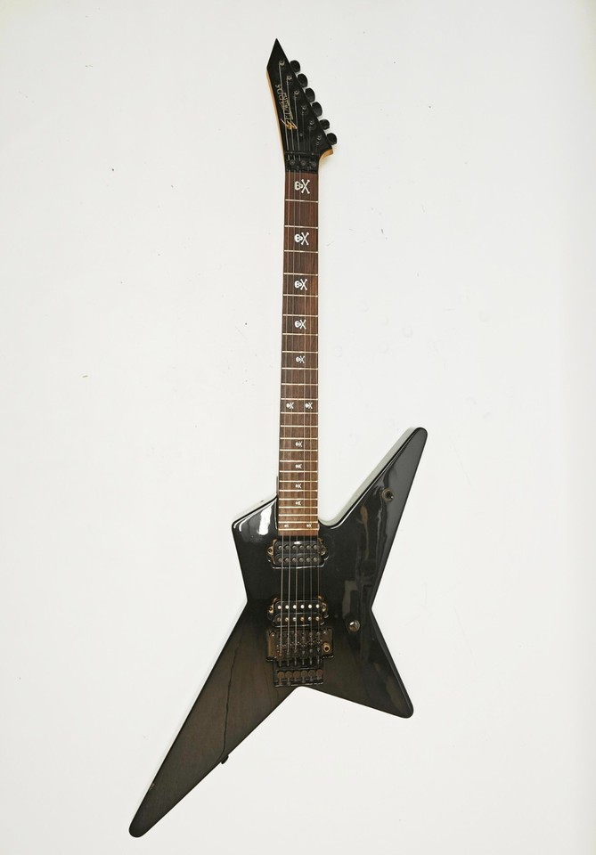 EDWARDS by ESP E-AS-105SM Black Random Star Type Solid Body Electric ...