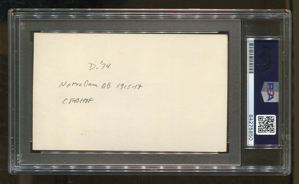 Jimmy Phelan Signed Index Card 3x5 Autographed Notre Dame CFBHOF D:1974 ...