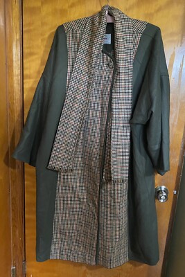 Avoca Collection Irish Pure Wool Long Cape Coat Forest Green Tweed ...
