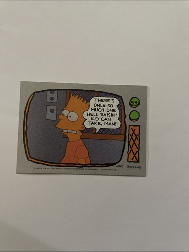 Topps 1990 Simpsons Bart Simpson Collector Card | eBay