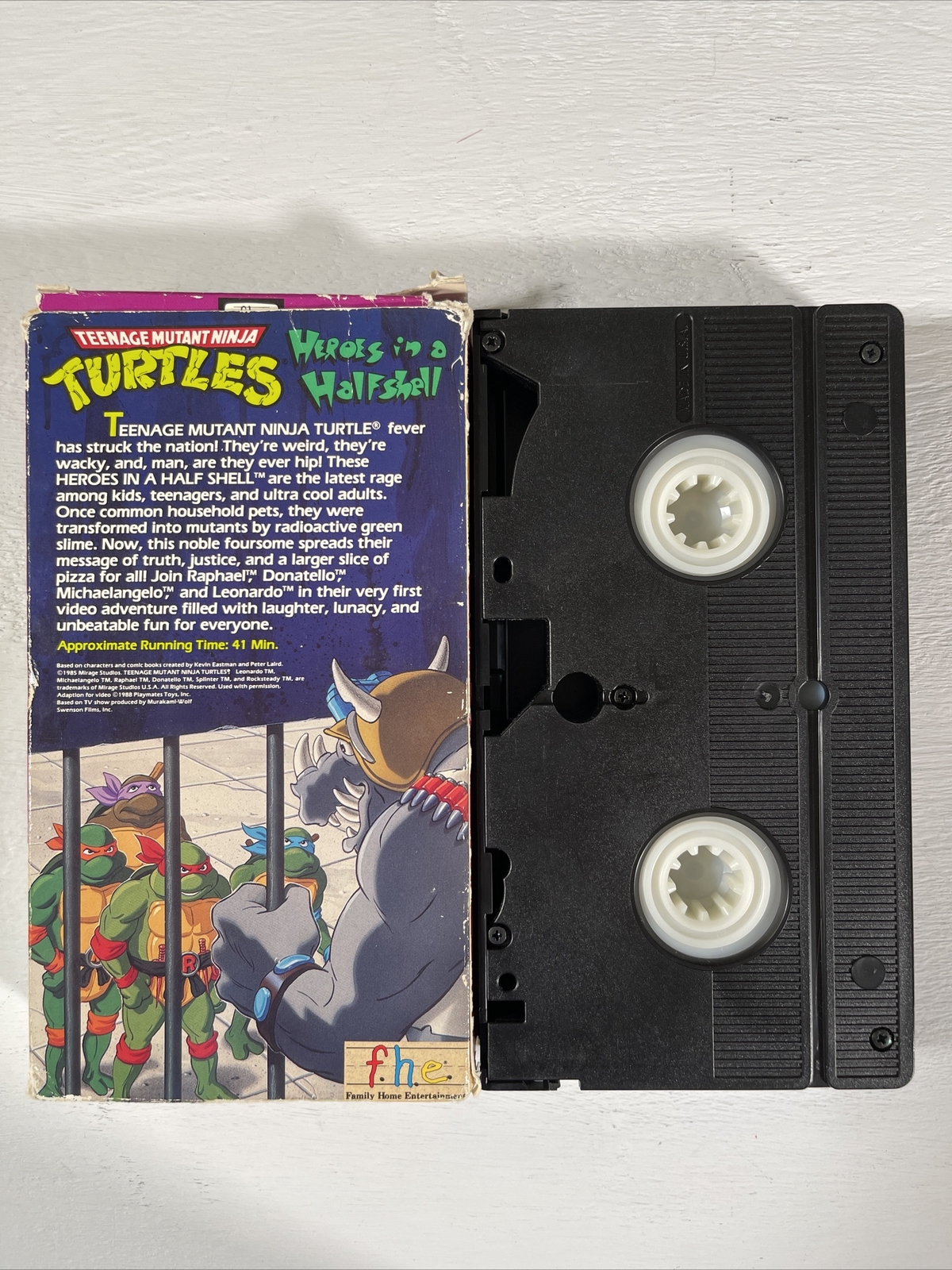 TMNT Teenage Mutant Ninja Turtles Heroes In A Halfshell VHS f.h.e. 1988 ...