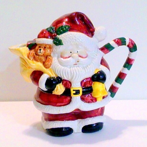 Santa Claus Christmas Holiday Ceramic Pitcher | eBay