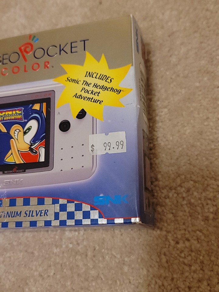 Neo Geo Pocket Color Silver Sonic System & Box NEOGEO NGPC USA TESTED ...