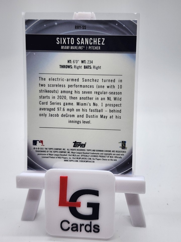 2021 Bowman - Rookie of the Year Favorites #RRY-SS Sixto Sanchez (RC ...