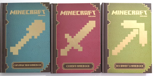 Minecraft Mojang handbooks, 3 books: Beginners, construction, combat | eBay