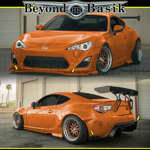 For 2013 2014 2015 2016 Scion FRS FR-S Front Lip+Rear Bumper Diffuser ...