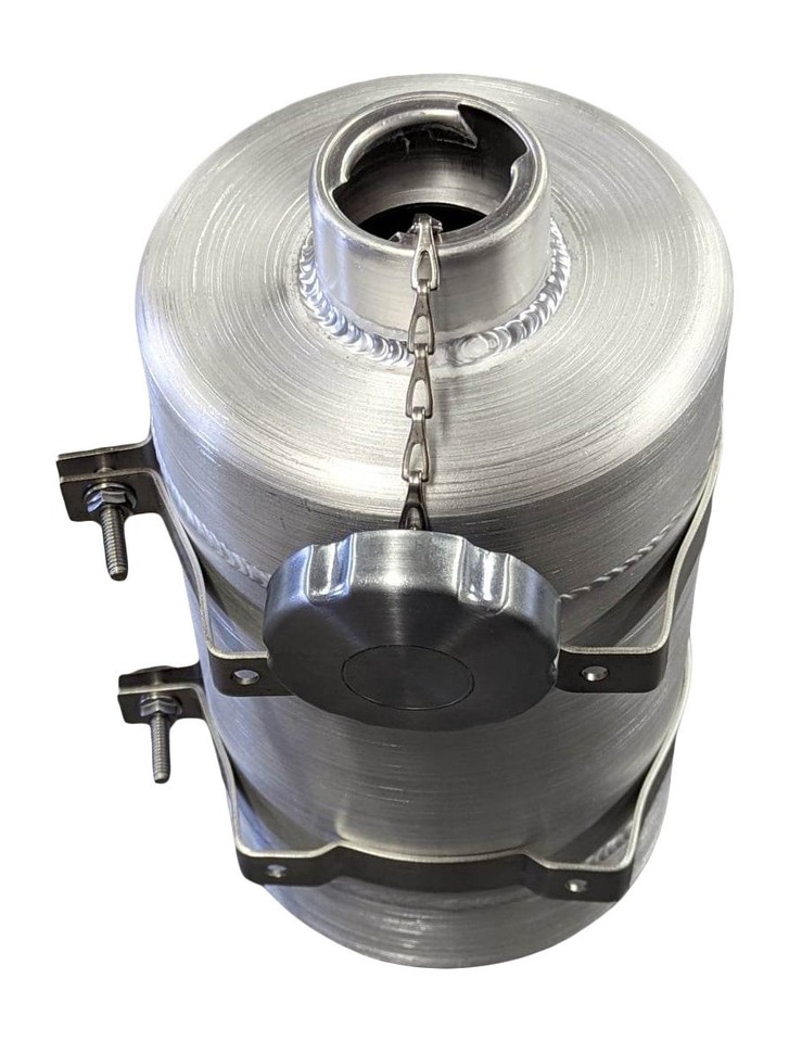 6x8 Vertical Round Spun Aluminum Gas Tank .80 Gallon - Fuel Tank ...