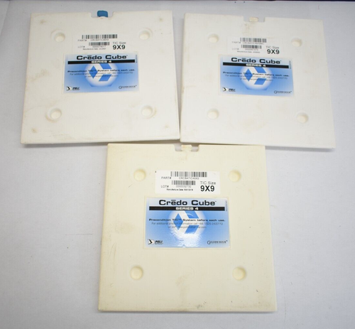 3 Piece Credo Cube Series 4 9" x 9" Cube Ice Packs for Shipping Peli ...