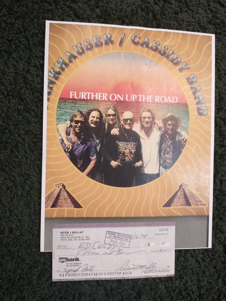 Spirit Related - Endorsed Check Signed By The Late Drummer Ed Cassidy ...