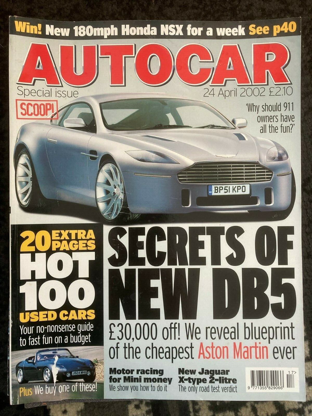 AUTOCAR Magazine - April 2002 - Aston Vantage Concept, Jag X Type | eBay