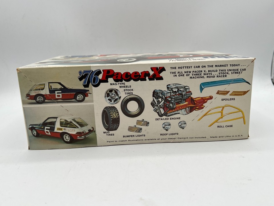 Vintage 1975 MPC 1976 '76 AMC Pacer X Car 1/25 Scale Model Kit - 1-7601 ...