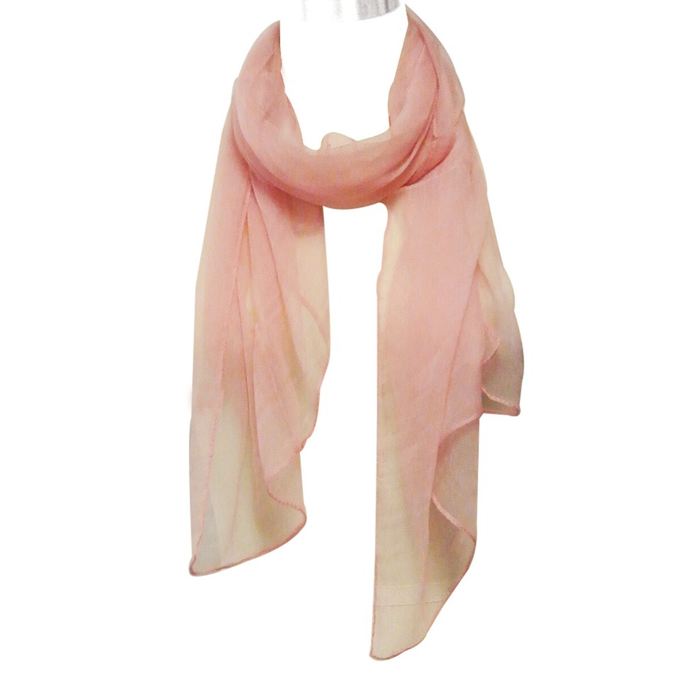 Wrapables Solid Color 100% Silk Long Scarf, Pink | eBay