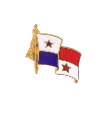 OLD PANAMA FLAG COUNTRY SOUVENIR METAL LAPEL PIN HAT TIE BADGE BROOCH ...