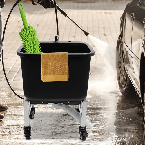 Floor Mop Sink Plastic Mop Household Basin Mop Buckets With 4*Universal ...