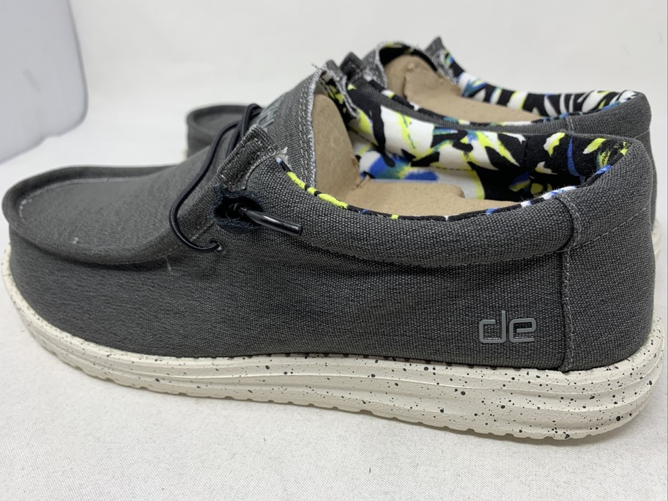 Hey Dude Wally Stretch Black Men Size 9 (AB102) | eBay