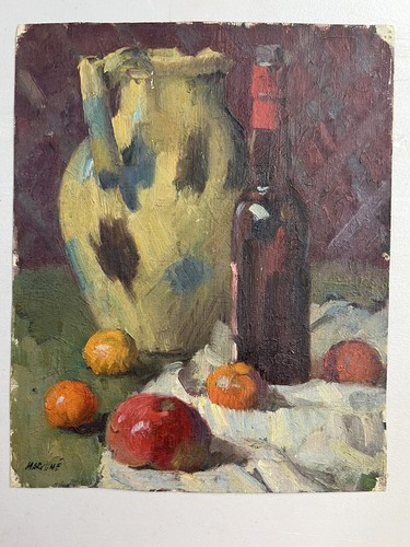 Ben Fortunado Marcune Original Oil on Canvas Painting Still Life Signed ...