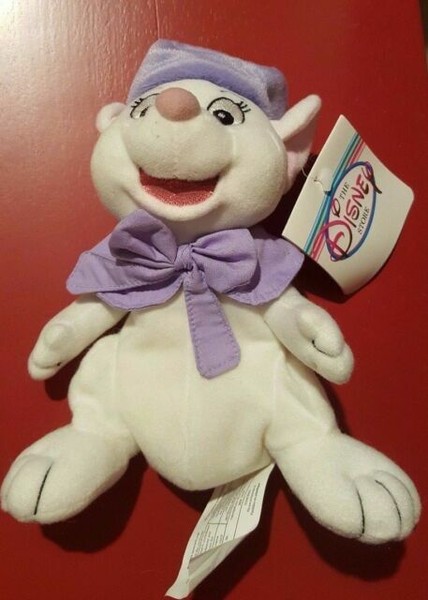 Disney BIANCA Mouse Plush The Rescuers White Purple Hat P72 for sale ...