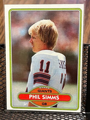 PHIL SIMMS 1980 TOPPS #225 ROOKIE NEW YORK GIANTS SUPER BOWL MVP ...