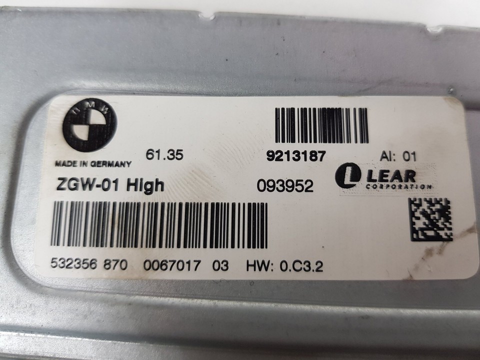 BMW F01 F02 F03 F04 F06 F07 F10 F11 F12 F13 Central gateway module 9213 ...
