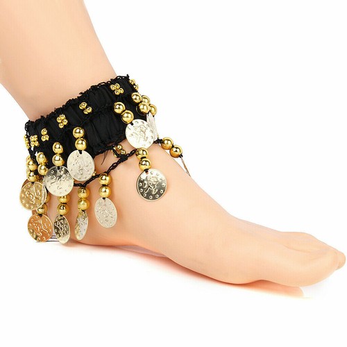 Belly Dance Anklet Bracelet Gold Coins Bollywood Bracelet Fancy Costume ...