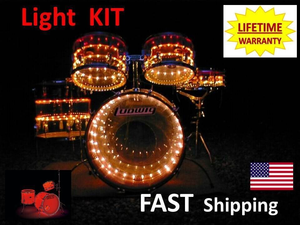 3 4 5 6 7 piece drum kit LED lights - LED lighting system for drum kit ...