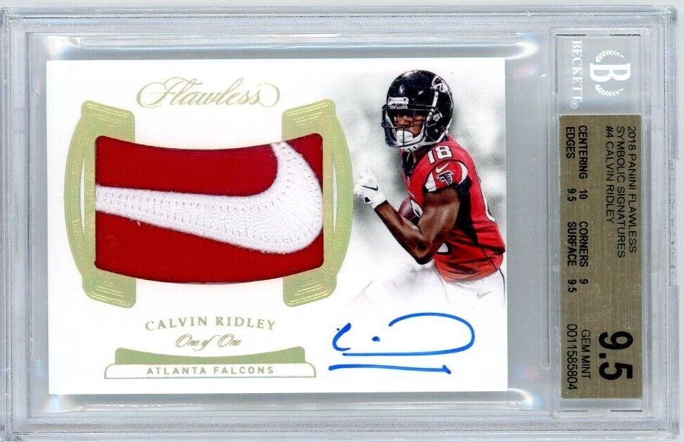 2018 Panini Flawless Symbolic Signatures Calvin Ridley RC Auto 1/1 Nike ...