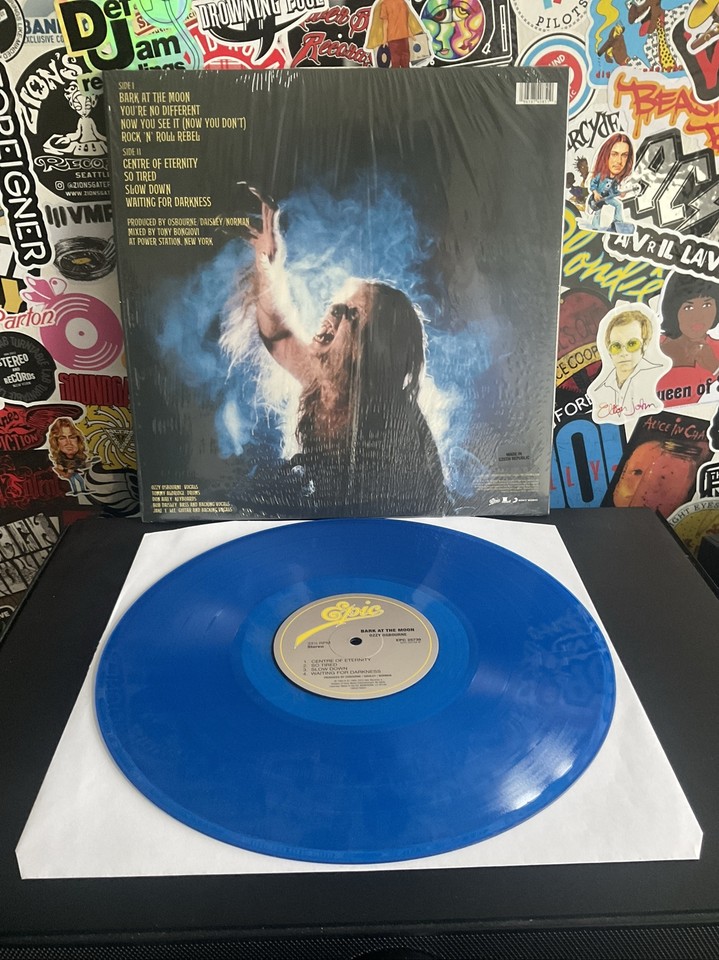 OZZY OSBOURNE Bark At The Moon VG++ BLUE VINYL W/HYPE STICKER RSD | eBay