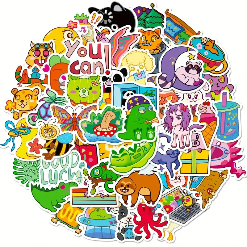 50 Pack of Cool Cartoon Stickers for Laptop/Water Bottle/Phone Case | eBay