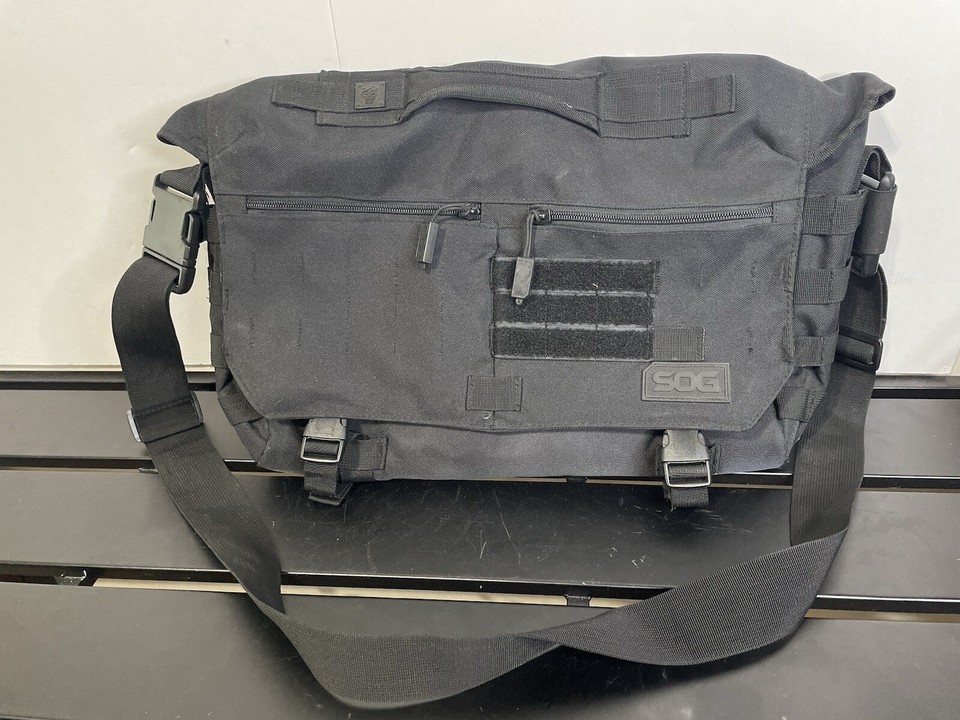 SOG Knives & Tools Take Point Shoulder Bag Black Briefcase Laptop Sling ...