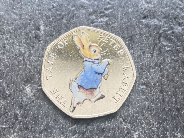 Peter Rabbits 50p Coins Beatrix PotterHand Made Decal Stickers Golden ...