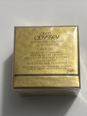1984 AVON ODYSSEY COLLECTOR'S EDITION ULTRA PERFUME .06 FL OZ Rare ...
