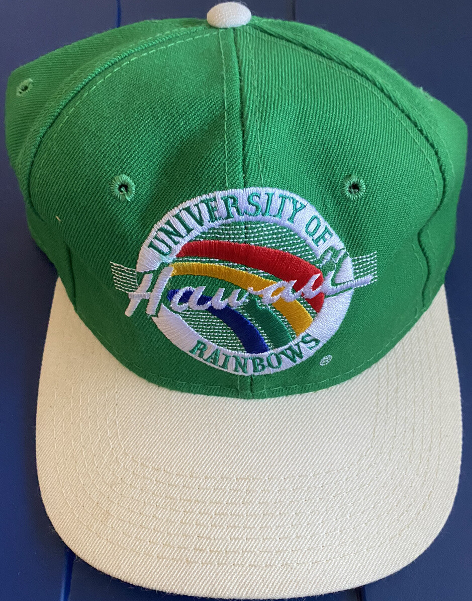 University Of Hawaii Old Logo Rainbows Hawaii Gray 59Fifty Fitted Hat