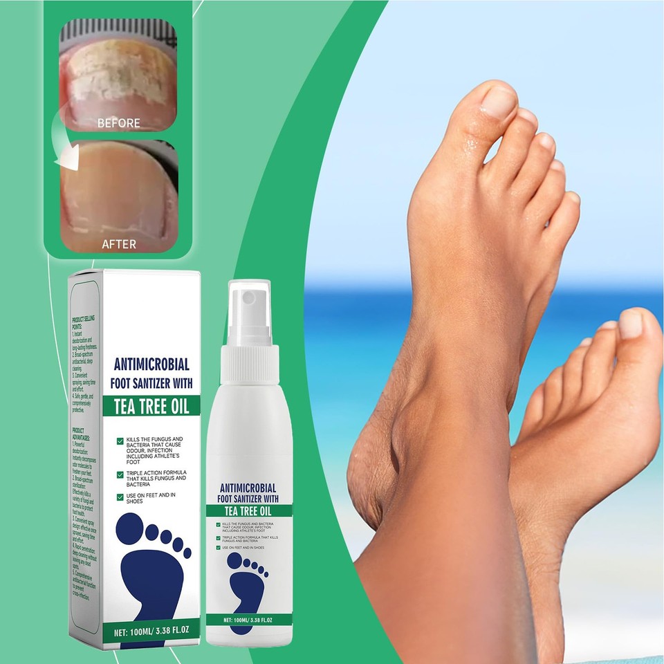 Tea Tree Oil For Feet 100ml Portable Clear Tea Tree Oil Spray Pedicure ...