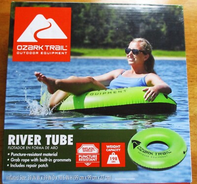 OZARK TRAIL RIVER TUBE. GREEN, 39" PUNCTURE RESIATANT MATERIAL. NIP ...