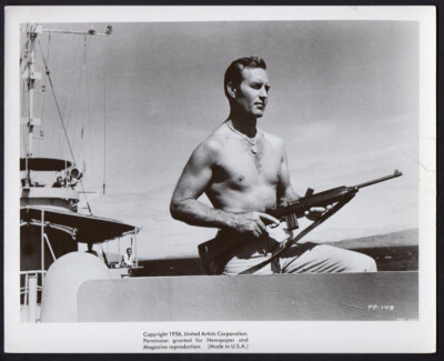 GEORGE MONTGOMERY barechested actor w. rifle in HUK! Orig Photo 8x10 ...