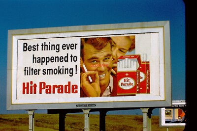 ORIG 1957 35mm Slide~KODACHROME RED BORDER HIT PARADE CIGARETTES ...