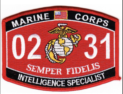 4.5" MARINE CORPS MOS 0231 INTELLIGENCE SPECIALIST EMBROIDERED PATCH | eBay