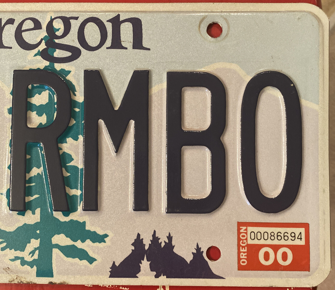 Cool 2000 Oregon Vanity License Plate Single. 64 RMBO | eBay