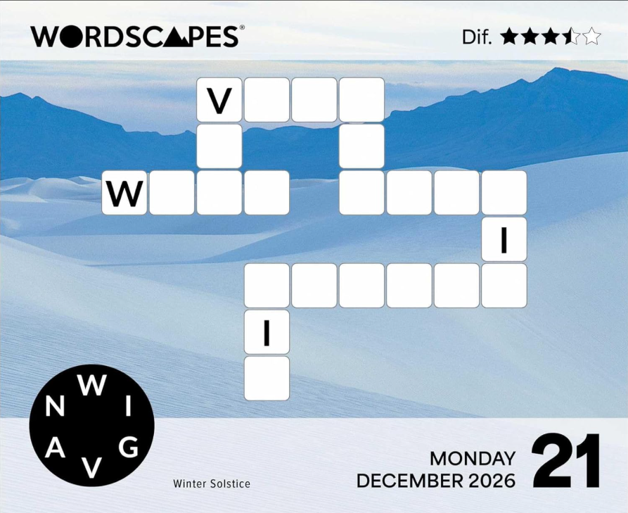 Wordscapes® Puzzle Fun 2026 Day-To-Day Calendar by Peoplefun Inc. (2025 ...