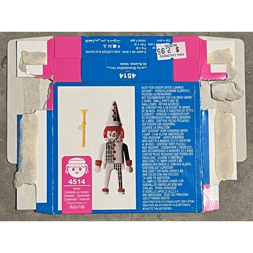 Playmobil Special Clown Pierrot 4514 From 1995 Flattened Box Only Free ...